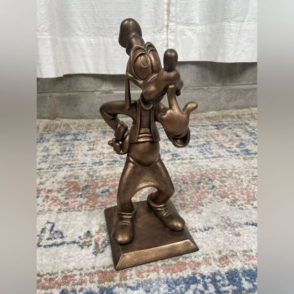 Disney | Accents | Disney Rare Bronze Color Goofy Display Figurine 15 ...